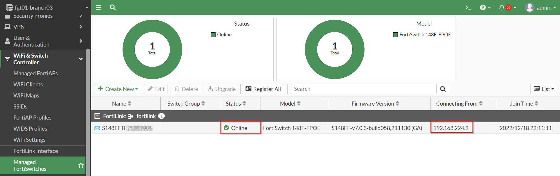 How to change the IP address of FortiLink FortiSwitches without traffic ...